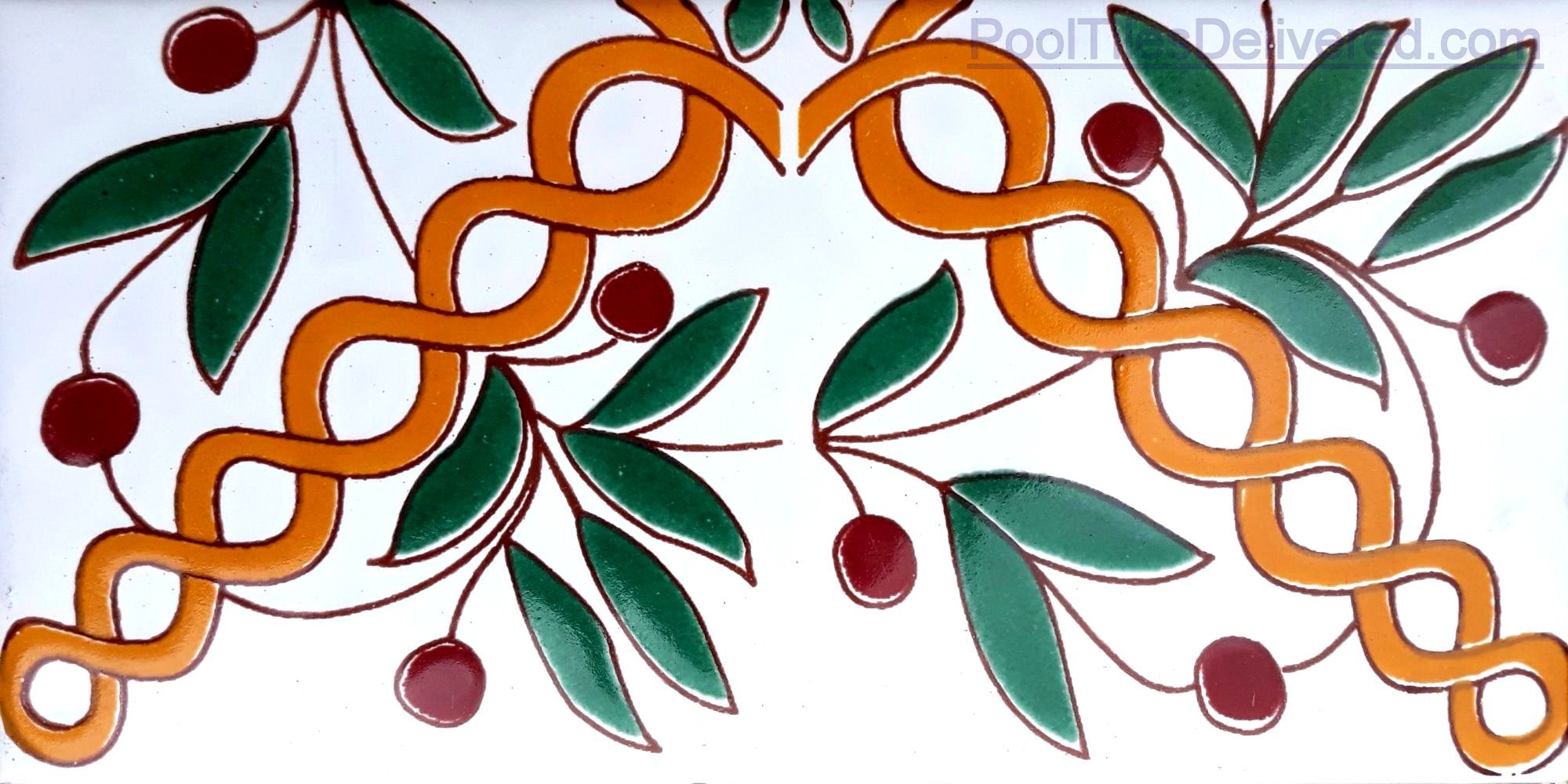 4"x8" Berries Design – Pool Tiles Delivered